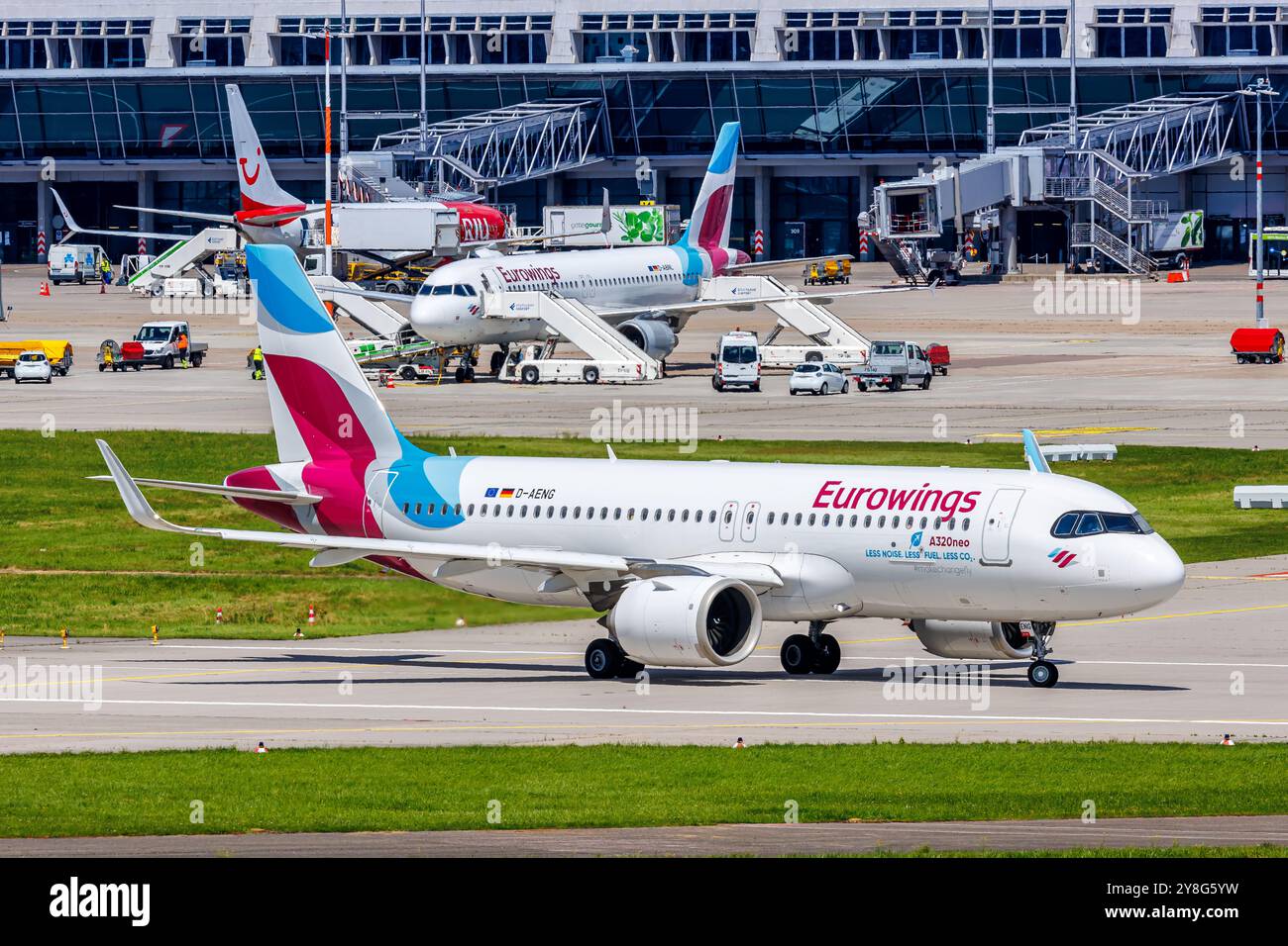 Stuttgart, Germany - July 14, 2024: Eurowings Airbus A320neo airplane ...
