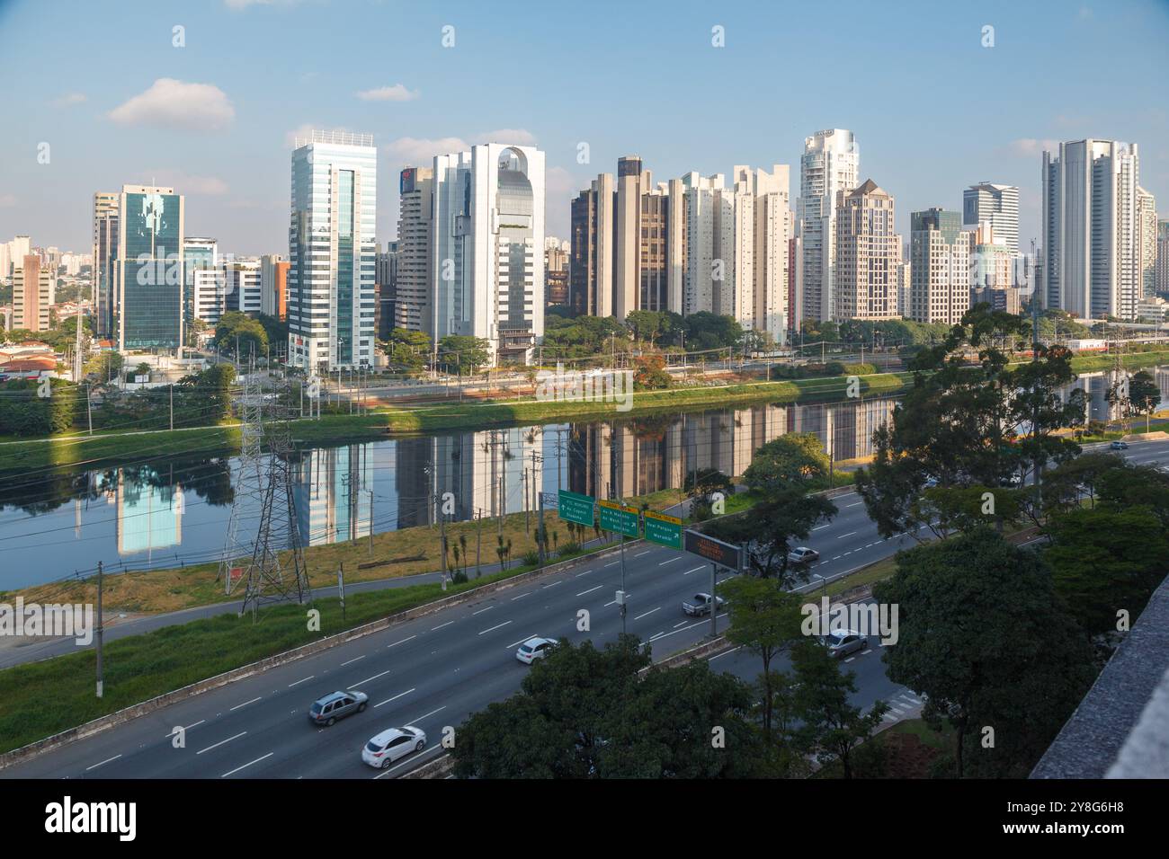 The Modern Office tower buildings in Brooklin neighborhood at the shore ...