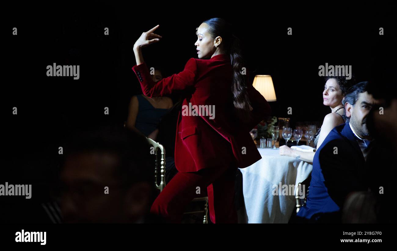ZOE SALDANA in EMILIA PEREZ (2024), directed by JACQUES AUDIARD. Credit ...