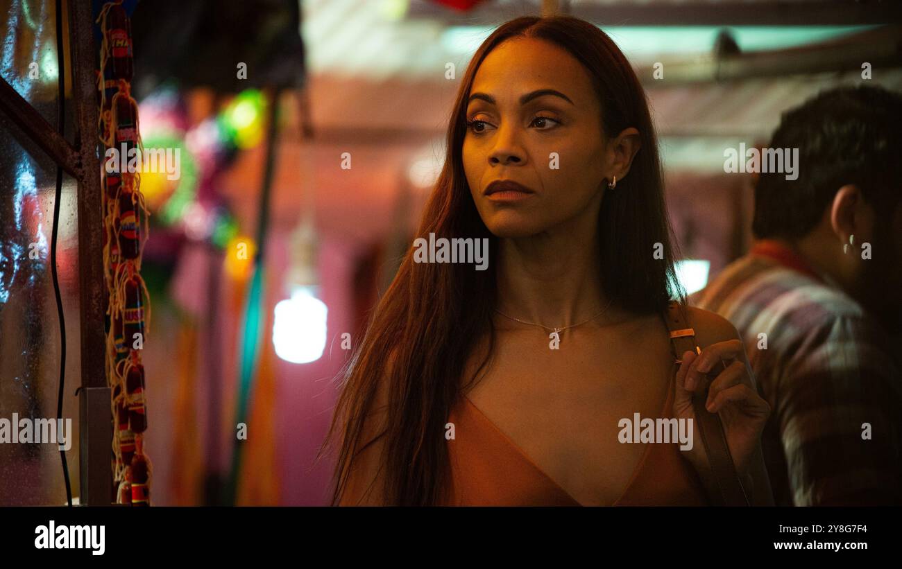 ZOE SALDANA in EMILIA PEREZ (2024), directed by JACQUES AUDIARD. Credit ...