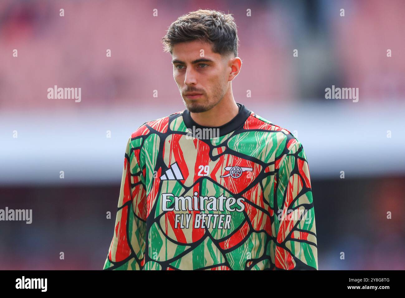 Kai Havertz of Arsenal warms up prior to the Premier League match ...