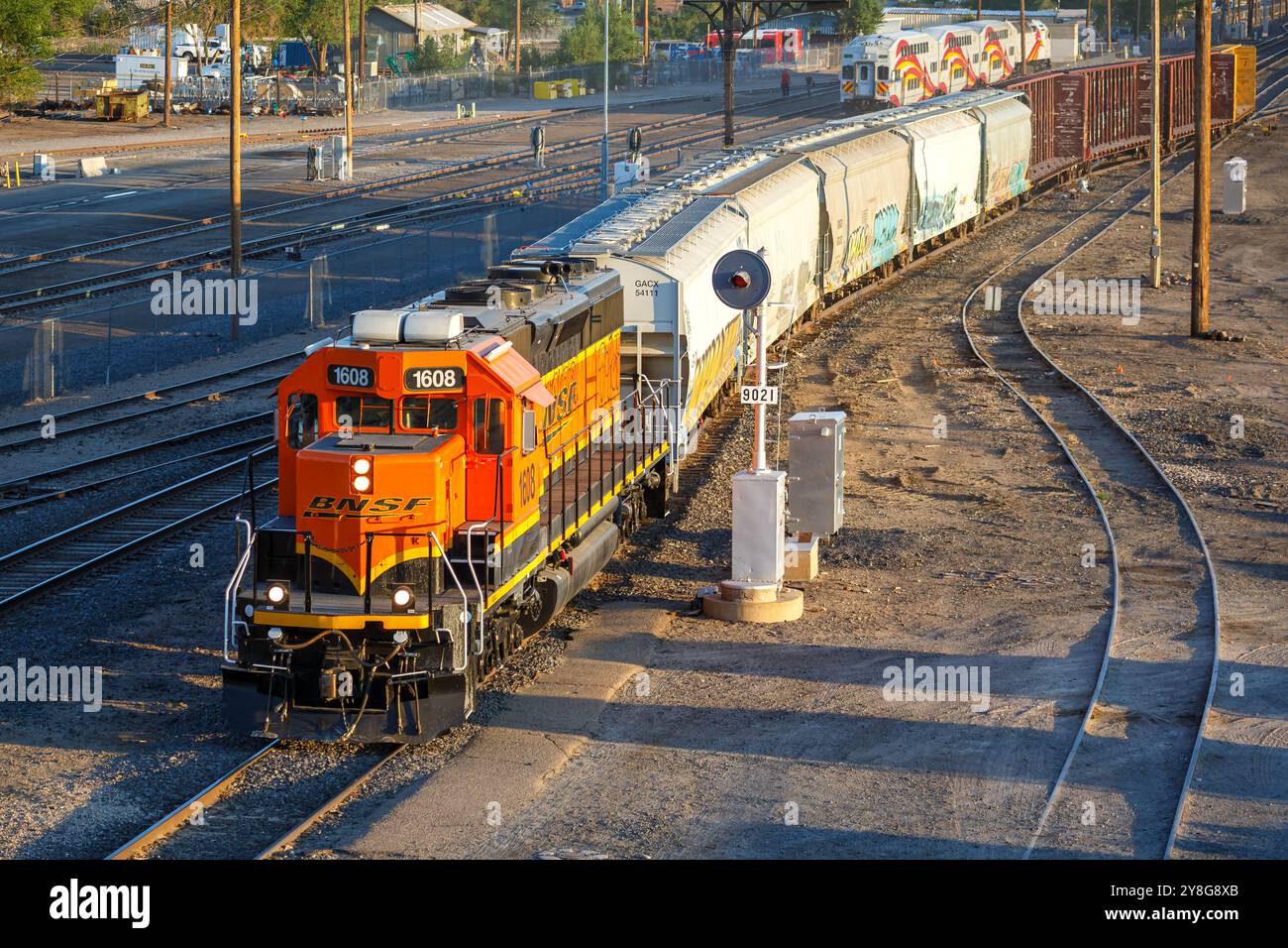 Albuquerque, United States - May 8, 2023: BNSF Railway freight train in ...