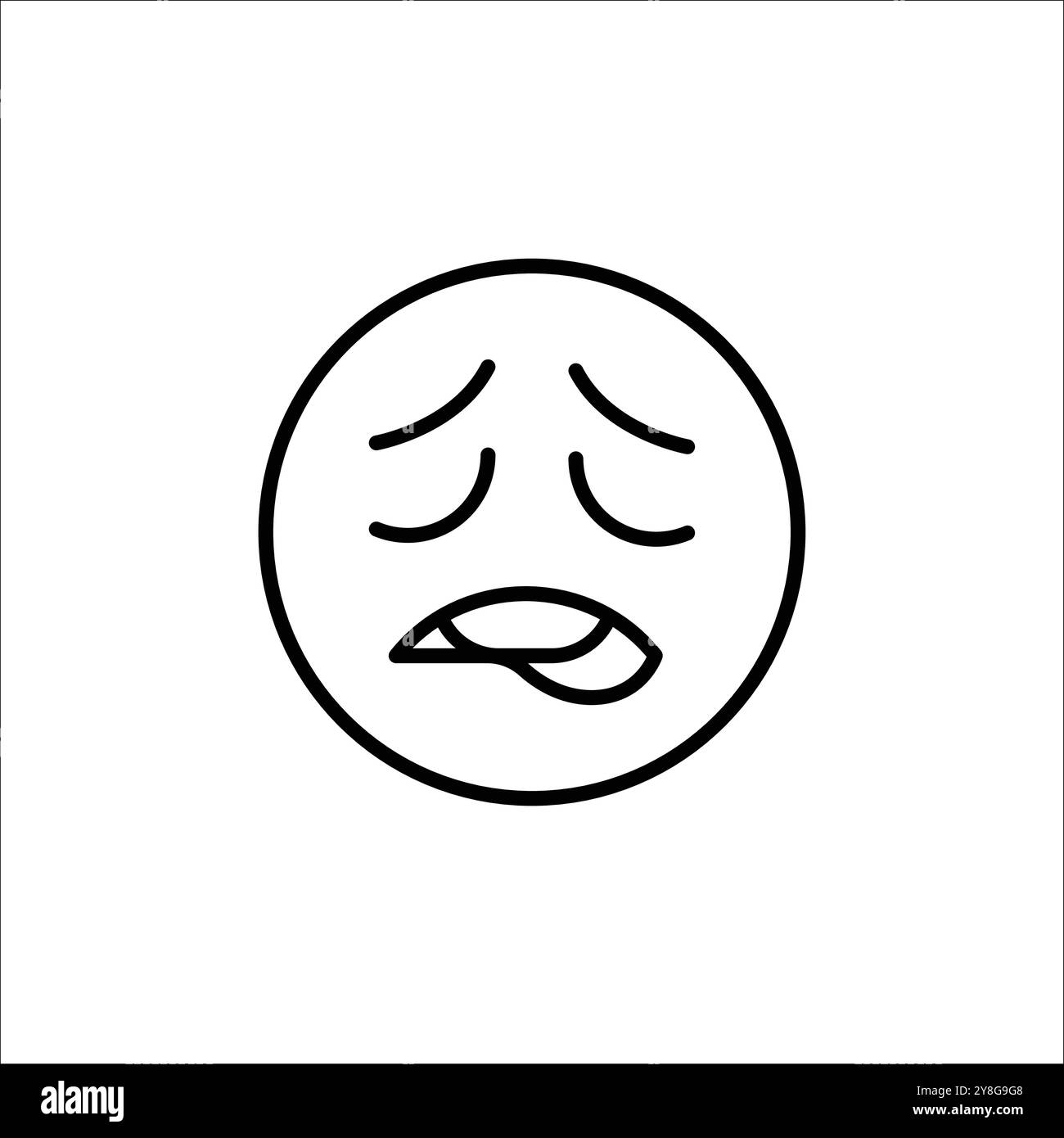Tired face emoji icon Stock Vector Image & Art - Alamy