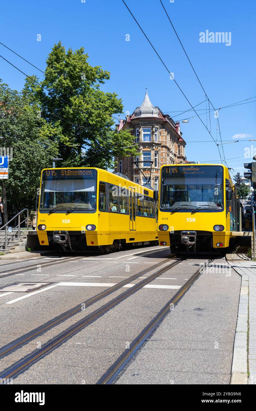Stuttgart, Germany - July 8, 2024: Stadtbahn Stuttgart light rail ...