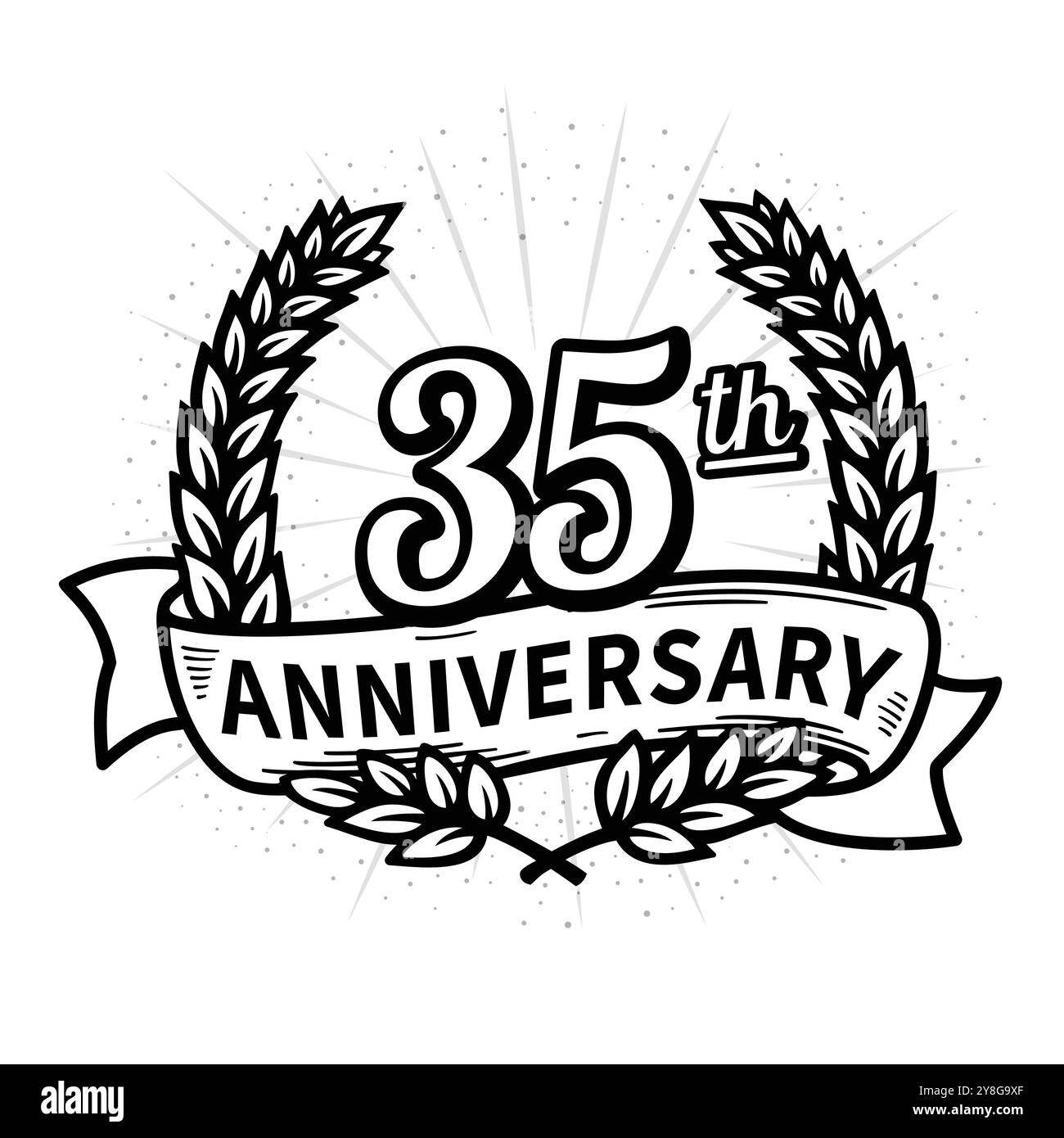35 years anniversary celebration logotype. 35th anniversary logo ...