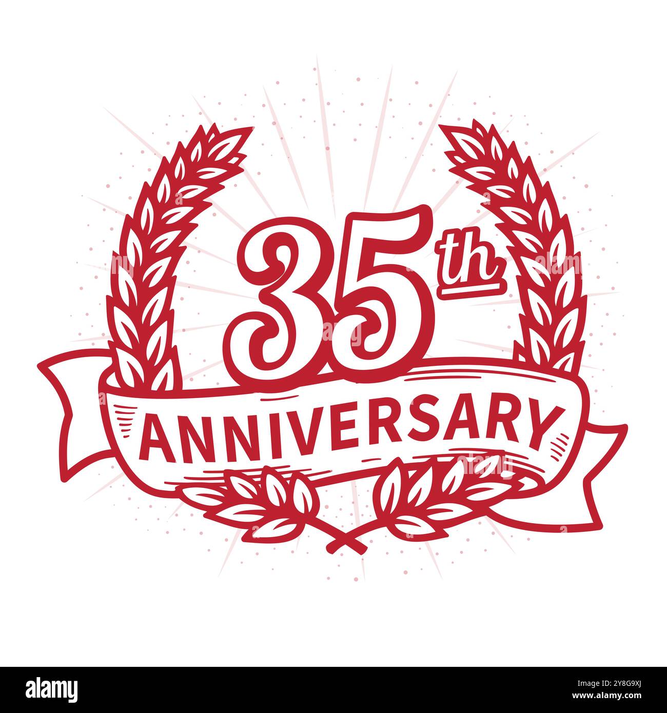 35 years anniversary celebration logotype. 35th anniversary logo ...