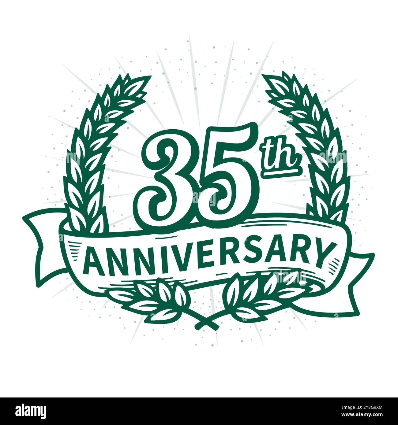 35 years anniversary celebration logotype. 35th anniversary logo ...