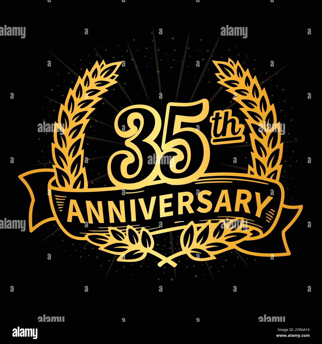35 years anniversary celebration logotype. 35th anniversary logo ...