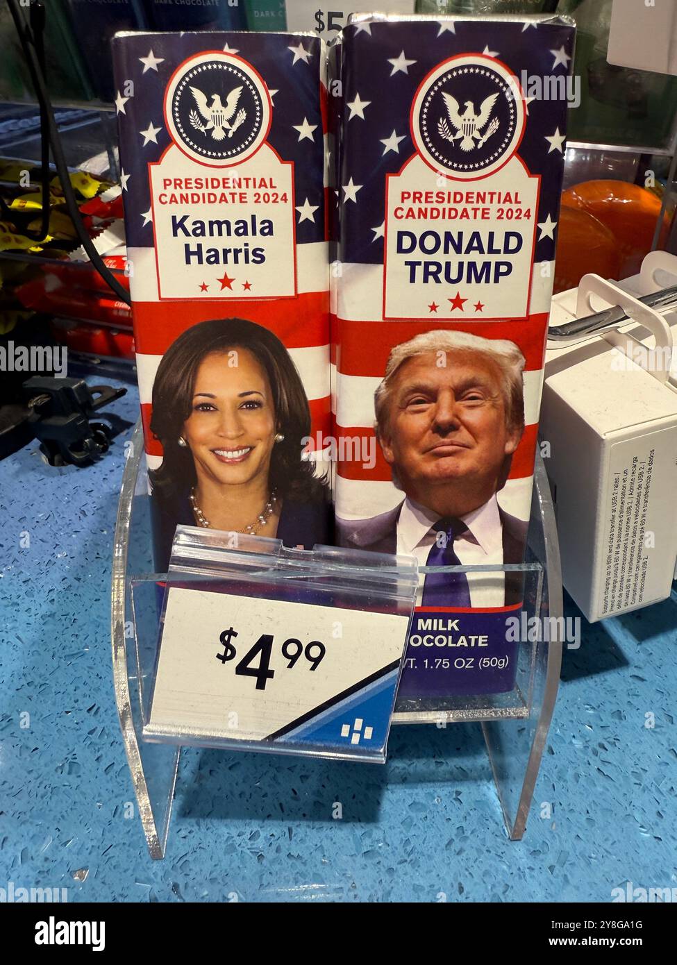 Presidential candy bars for sale at JFK International Airport in New ...