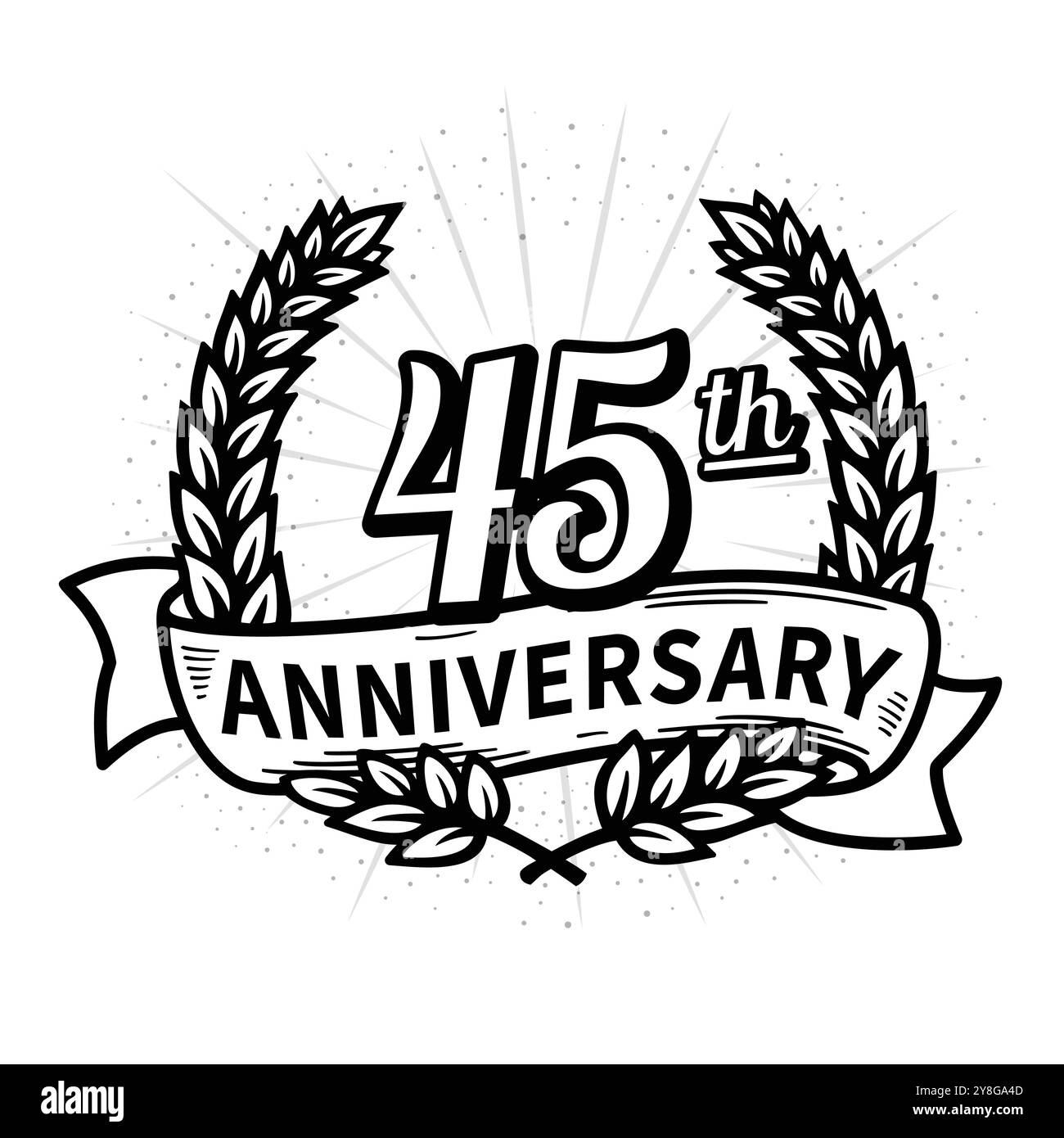 45 years anniversary celebration logotype. 45th anniversary logo ...