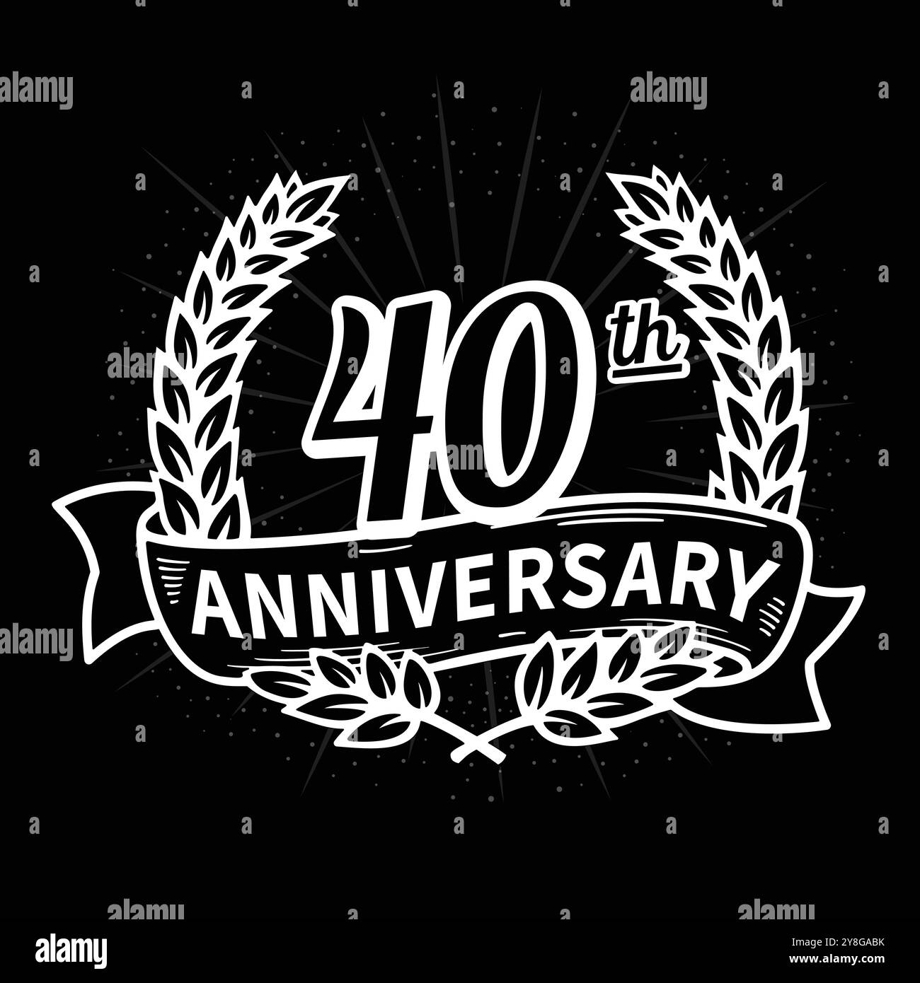 40 years anniversary celebration logotype. 40th anniversary logo ...