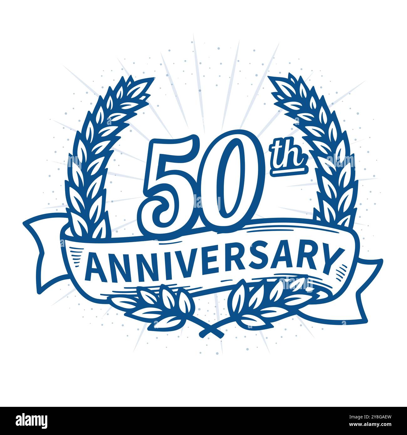50 years anniversary celebration logotype. 50th anniversary logo. Vector and illustration Stock ...