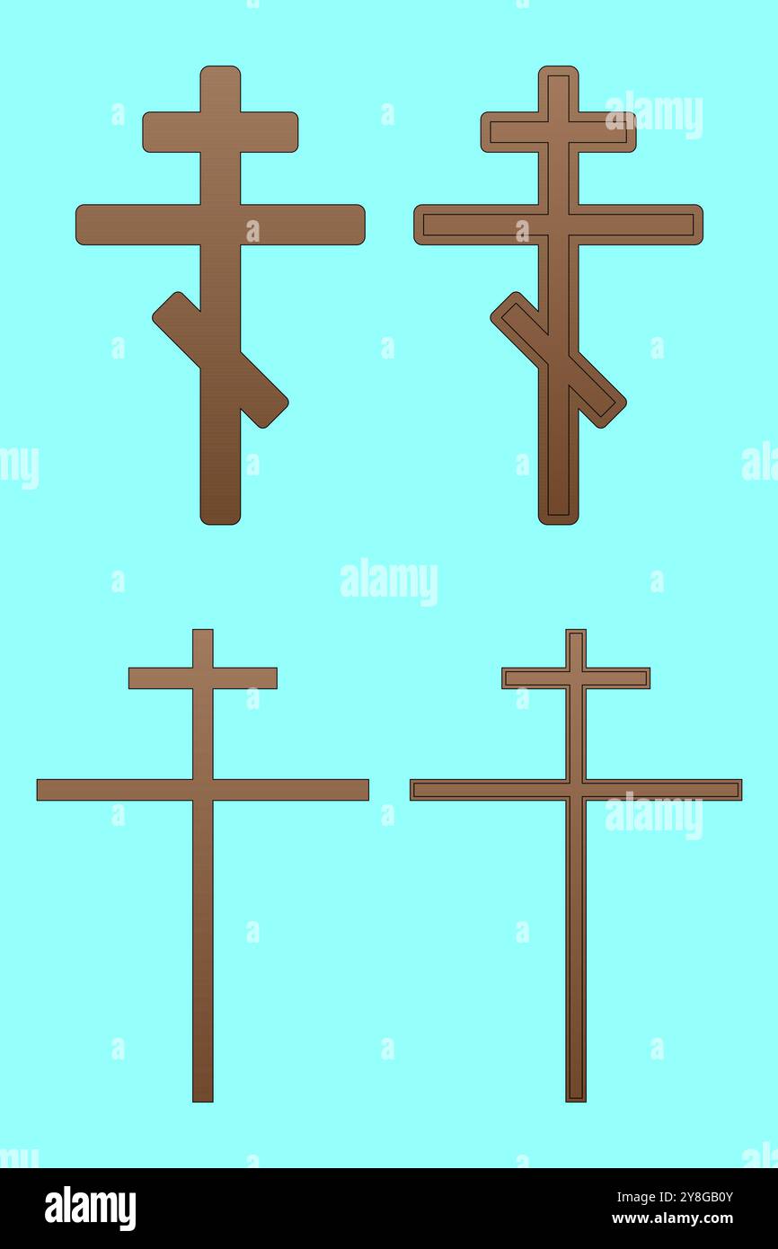 Set of unique Halloween crosses with minimal design, perfect for spooky ...