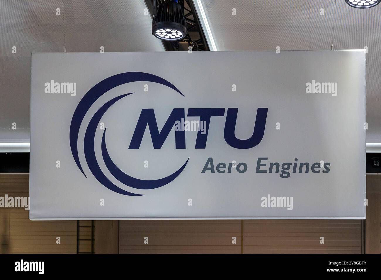 ILA Berlin 2024 - Presserundgang Die Aufnahme zeigt das Logo von MTU ...