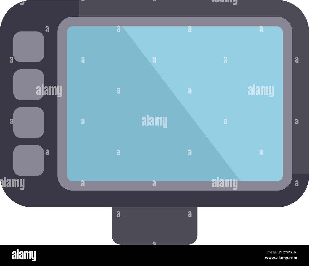 Car Navigator Device Showing Gps Location On Screen With Buttons On