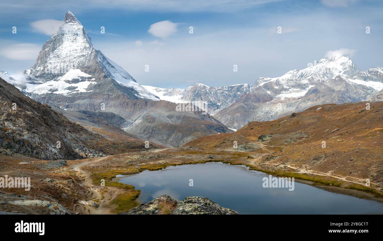 The Magnificent Matterhorn features its iconic, pyramid-like peak ...