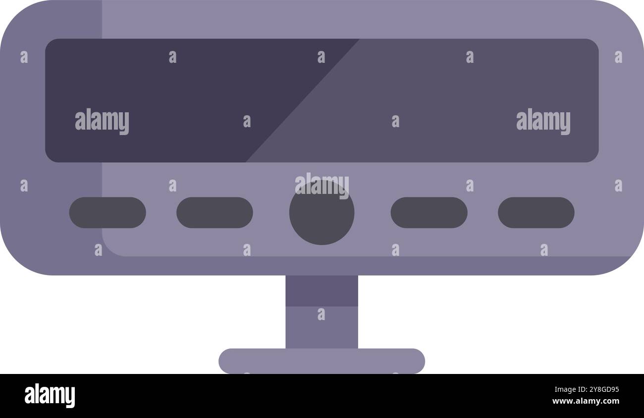 Car audio system with display, buttons and a large circular button in ...