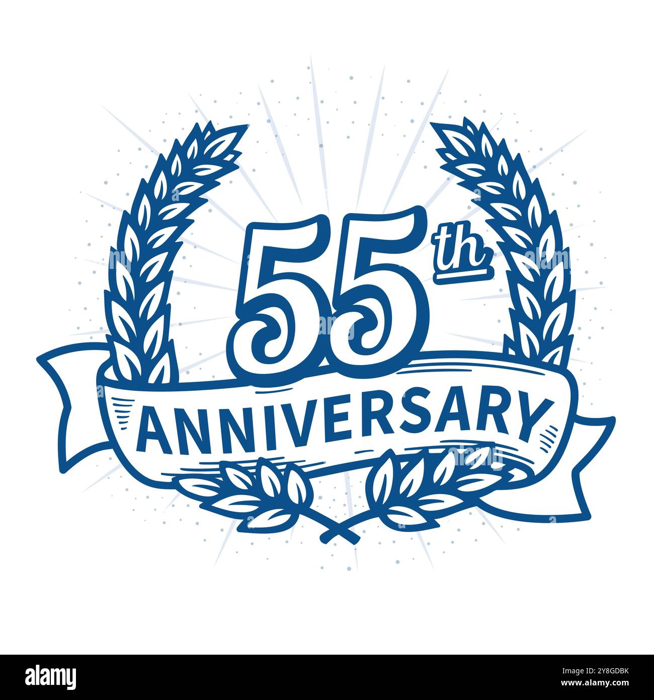 55 years anniversary celebration logotype. 55th anniversary logo ...