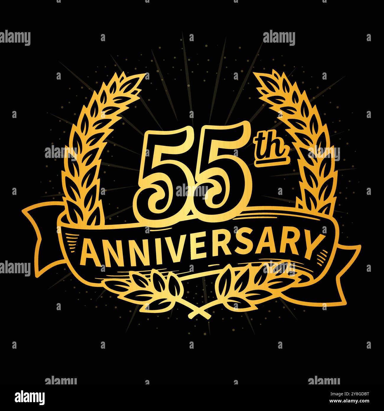55 years anniversary celebration logotype. 55th anniversary logo ...