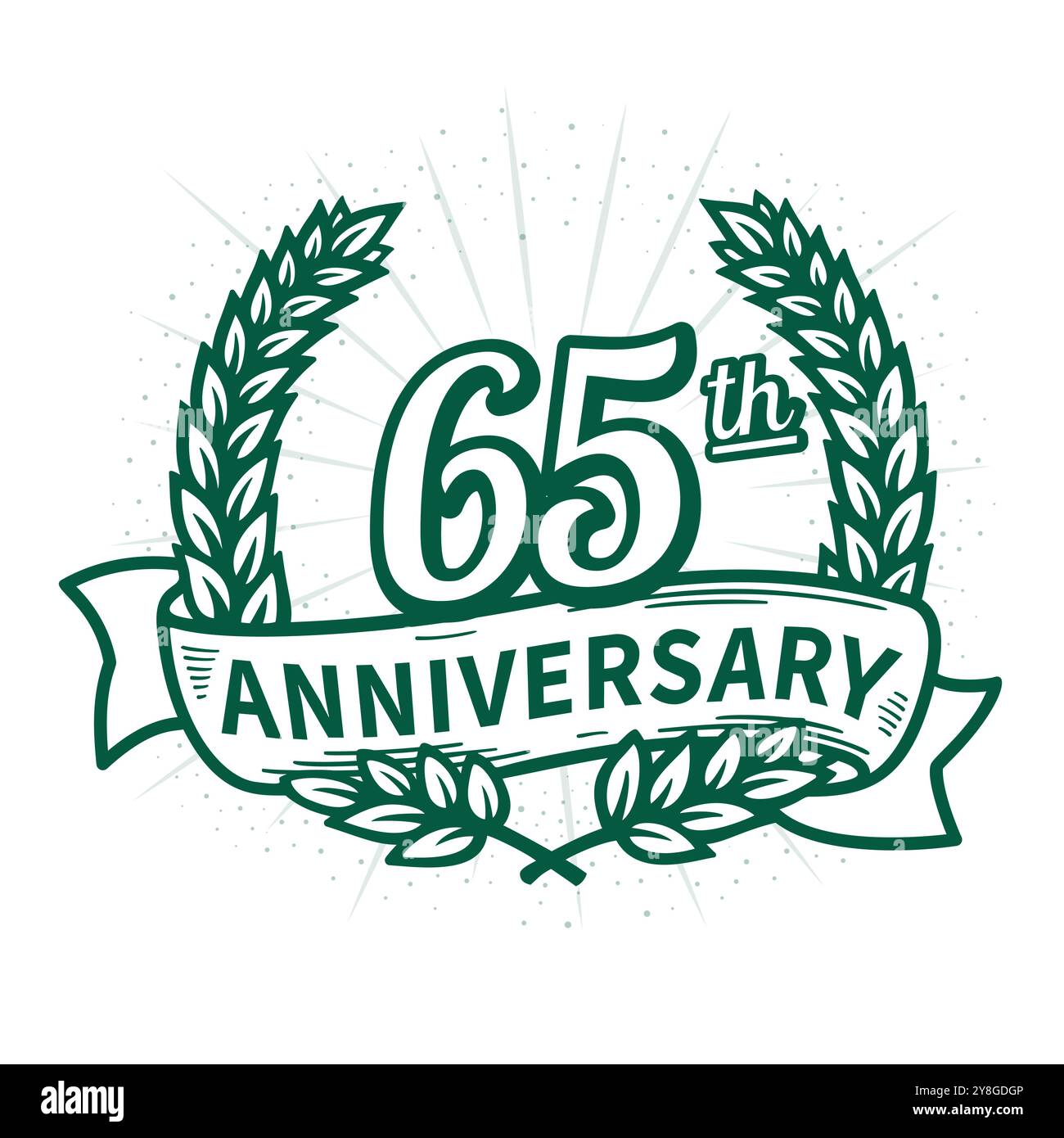 65 years anniversary celebration logotype. 65th anniversary logo ...