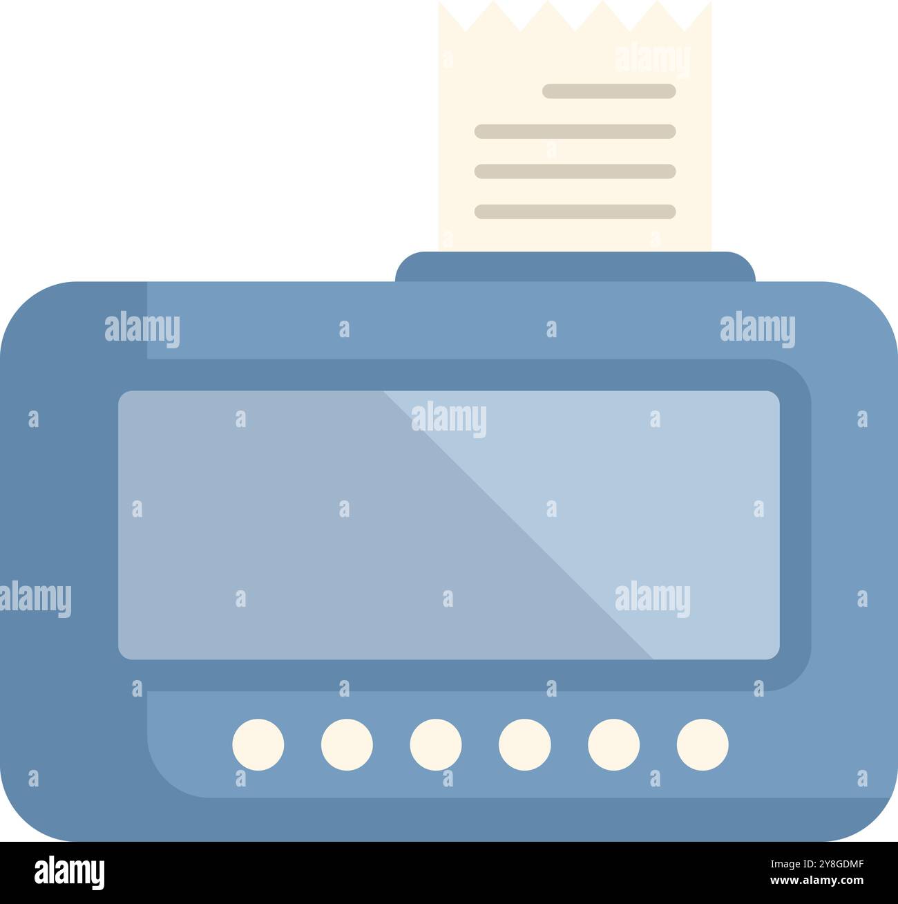 Electronic cash register printing a receipt for a customer in a store ...