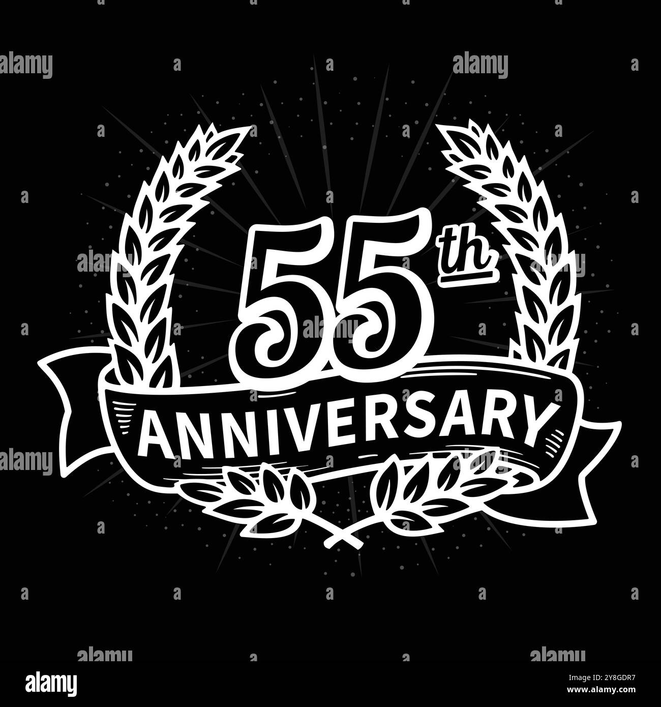 55 years anniversary celebration logotype. 55th anniversary logo ...