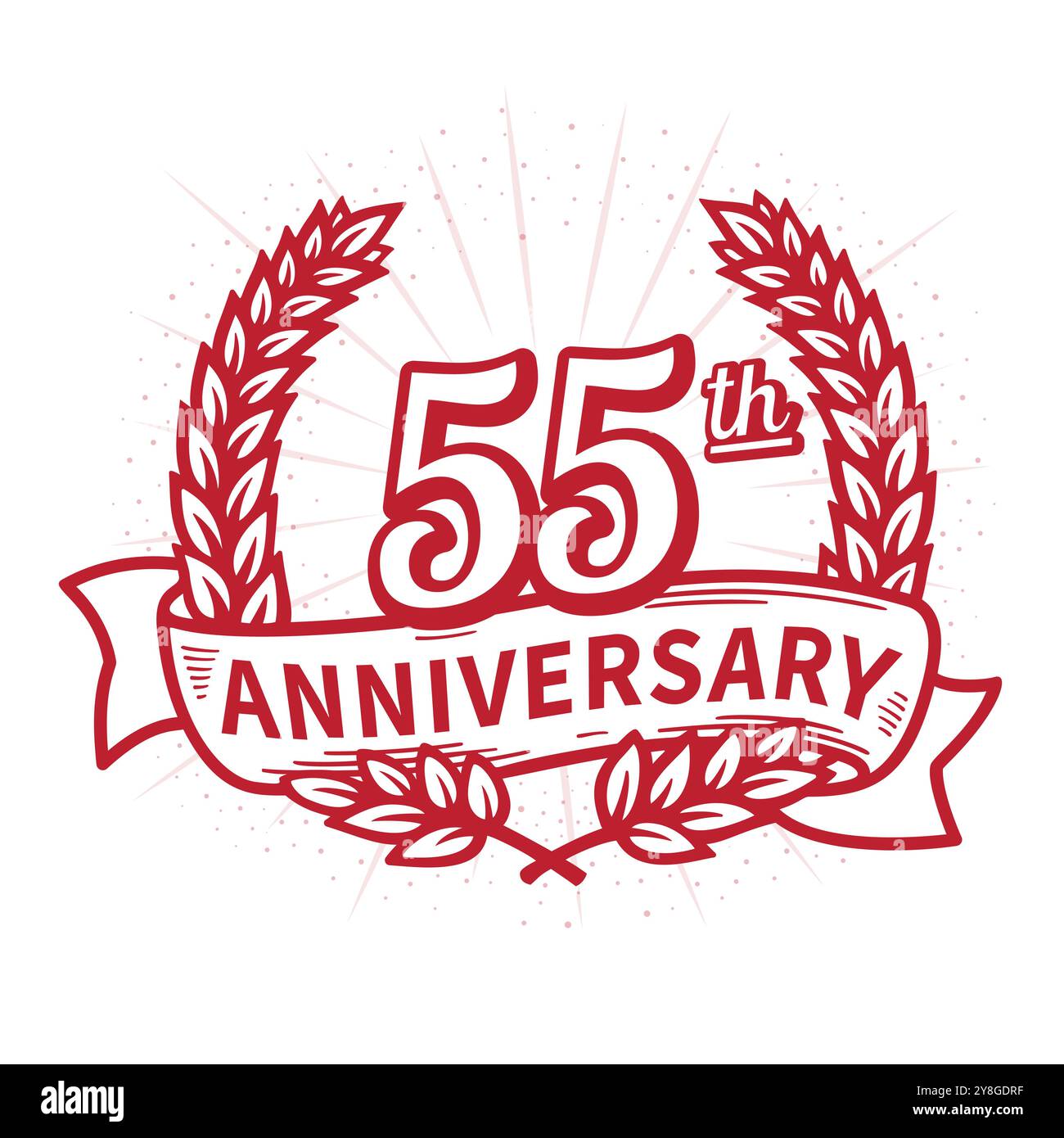 55 years anniversary celebration logotype. 55th anniversary logo ...