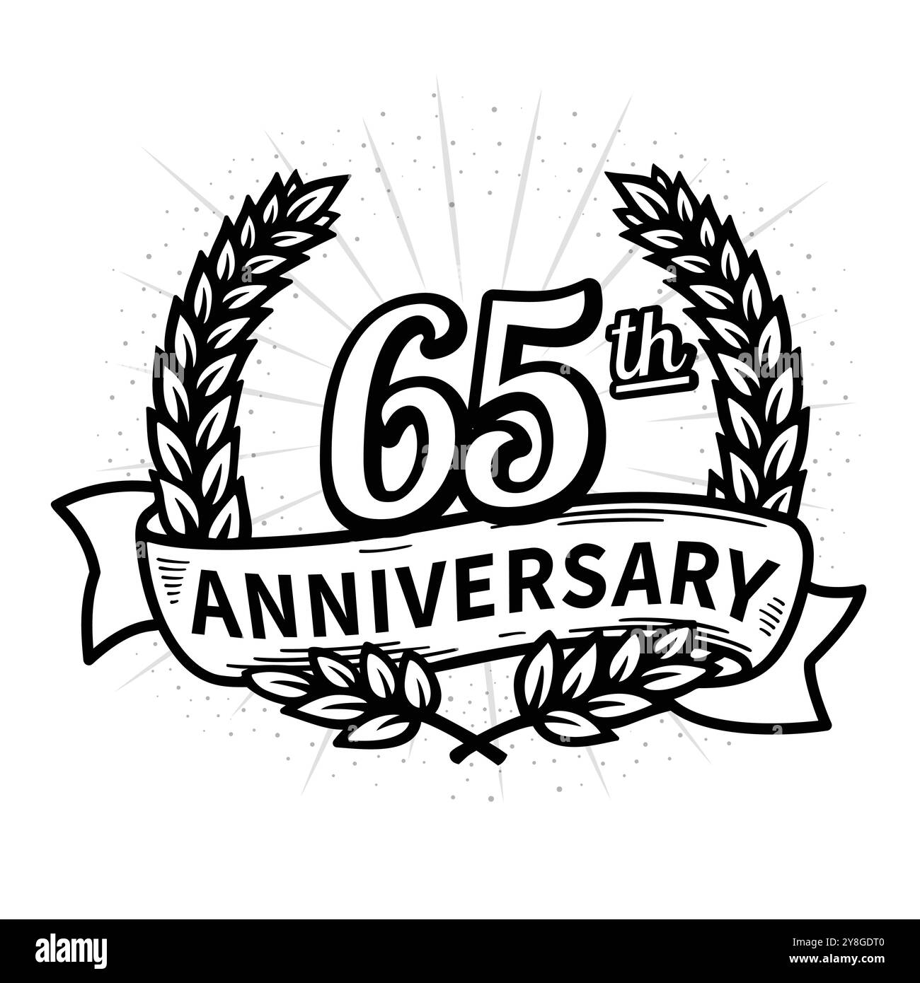 65 years anniversary celebration logotype. 65th anniversary logo ...