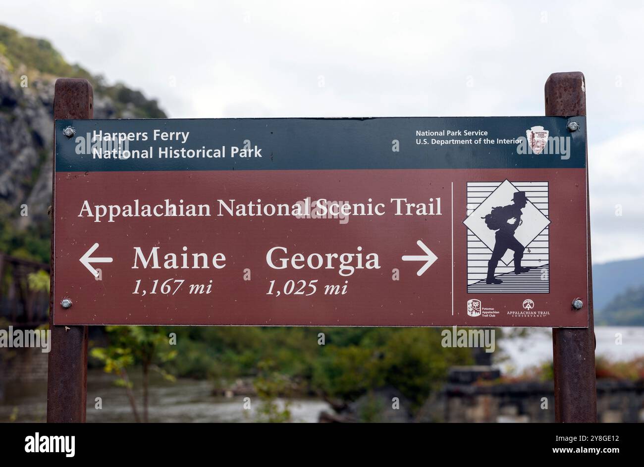 Appalachian Trail sign at Harpers Ferry National Monument and National ...