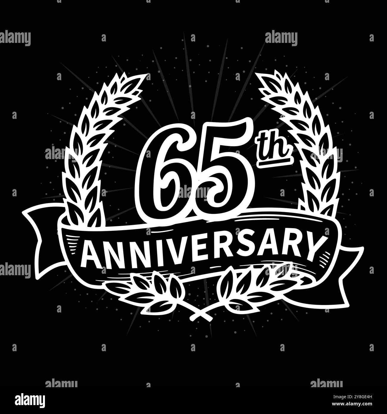 65 years anniversary celebration logotype. 65th anniversary logo ...