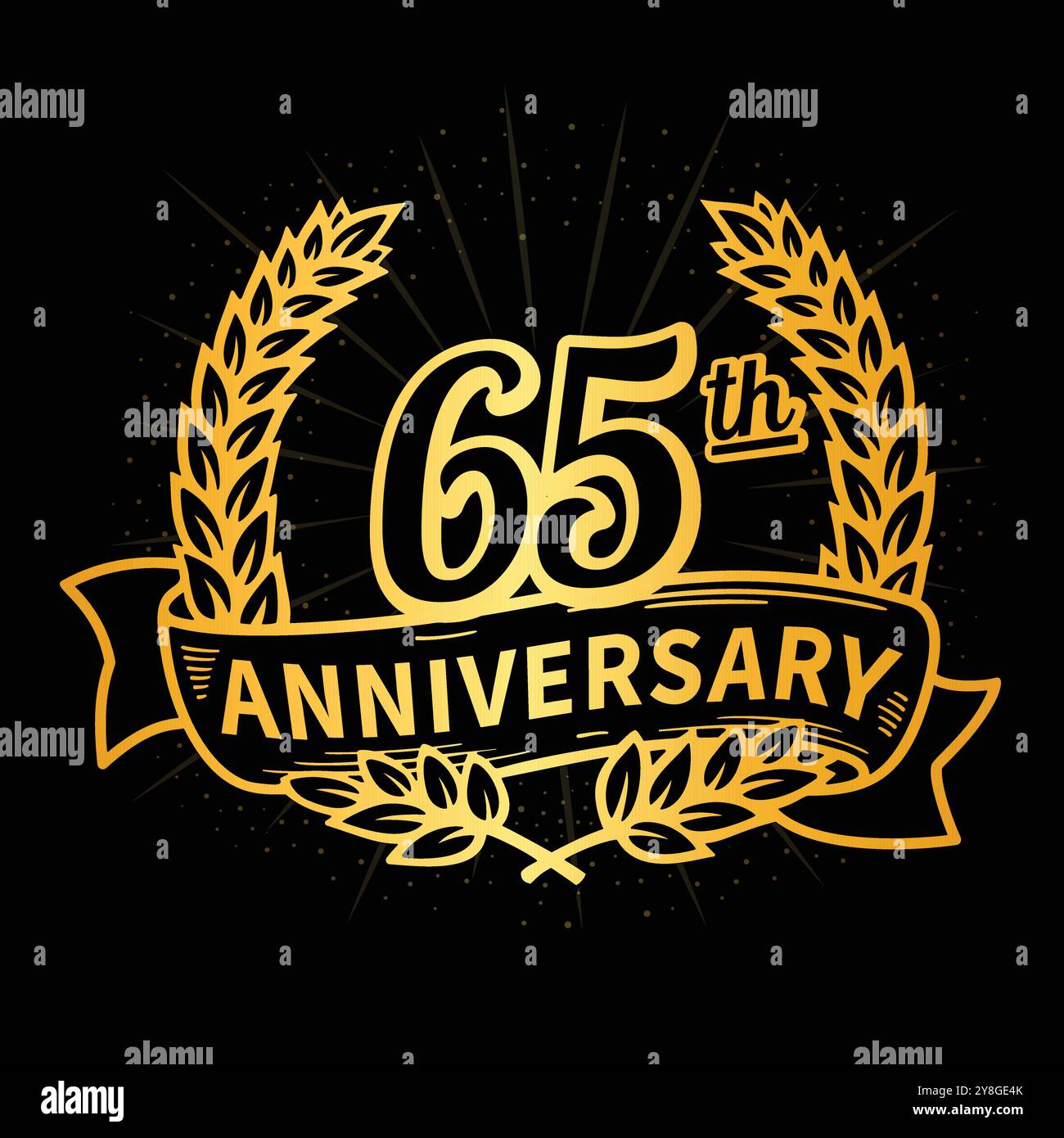 65 years anniversary celebration logotype. 65th anniversary logo ...