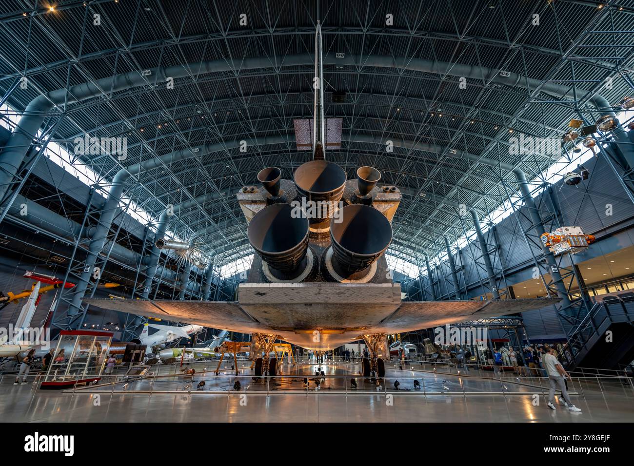 The Space Shuttle Discovery, on display at the Steven F. Udvar-Hazy ...