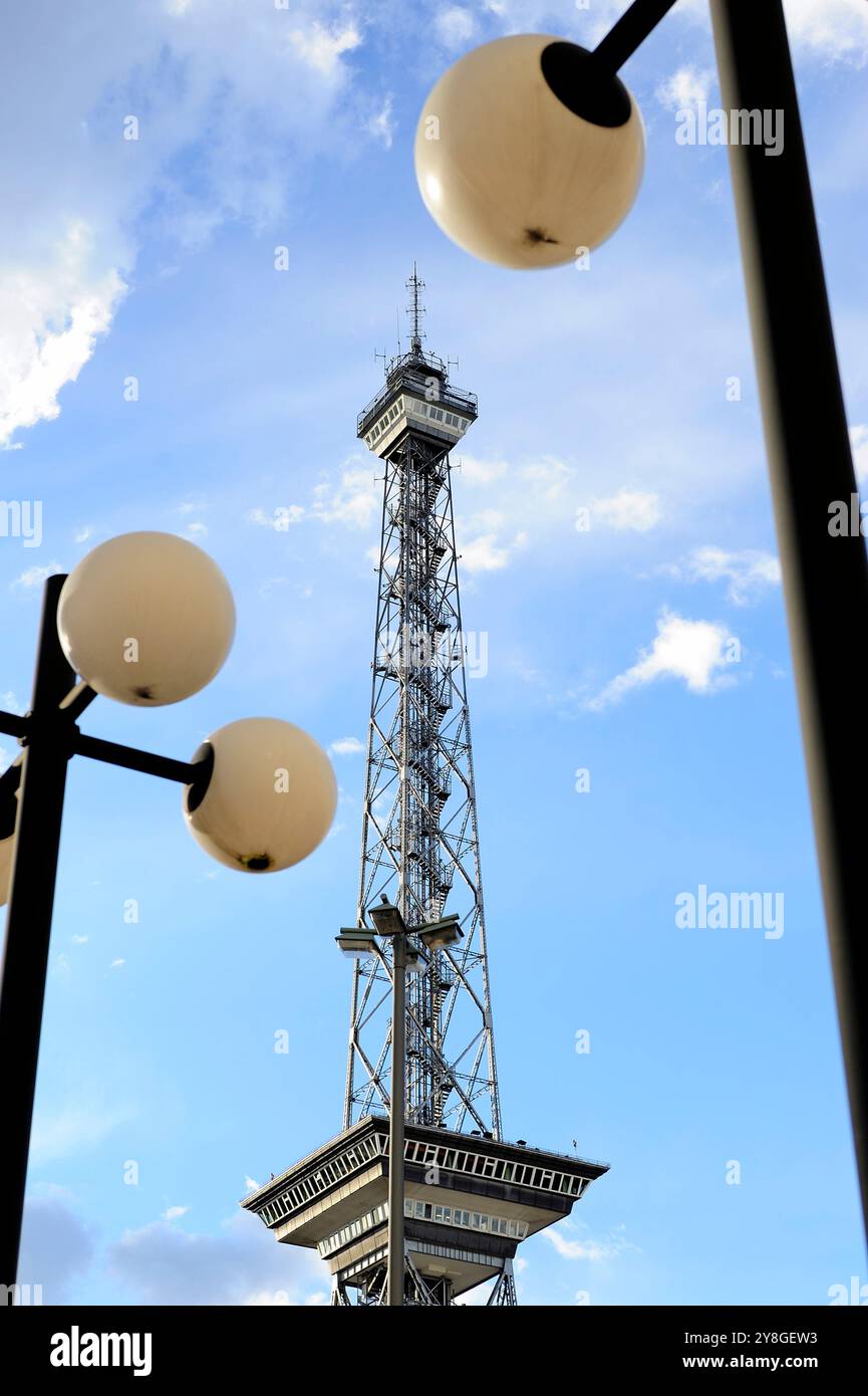 Berlin, Radio tower Funkturm, waves, signal radio tower architecture Berliner Funkturm, radio ...