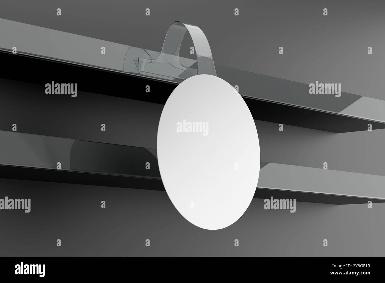 Blank Round Wobbler Mockup While and Empty - 3D Illustration Render ...