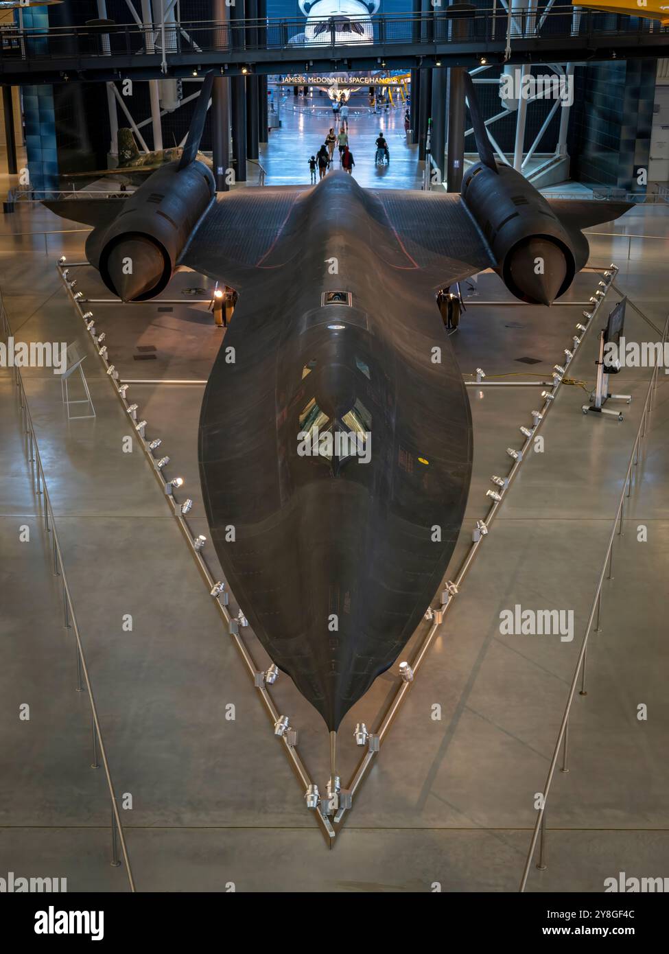 The Lockheed SR-71 Blackbird seen at the Steven F. Udvar-Hazy Center in ...