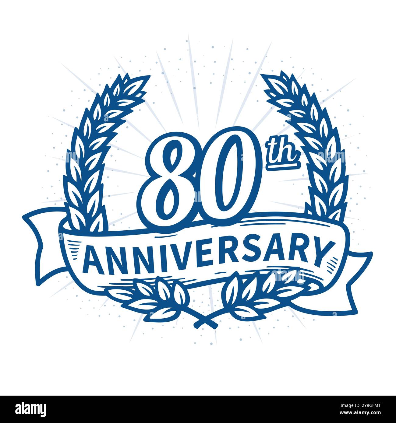 80 years anniversary celebration logotype. 80th anniversary logo ...
