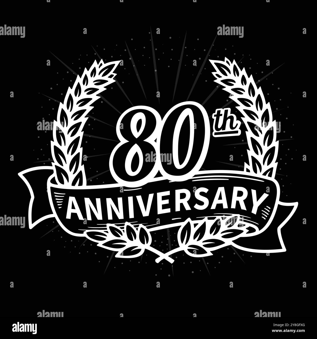 80 years anniversary celebration logotype. 80th anniversary logo ...