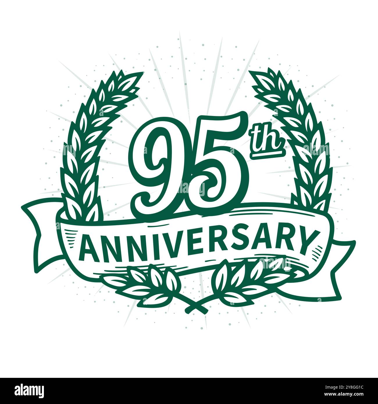 95 years anniversary celebration logotype. 95th anniversary logo ...