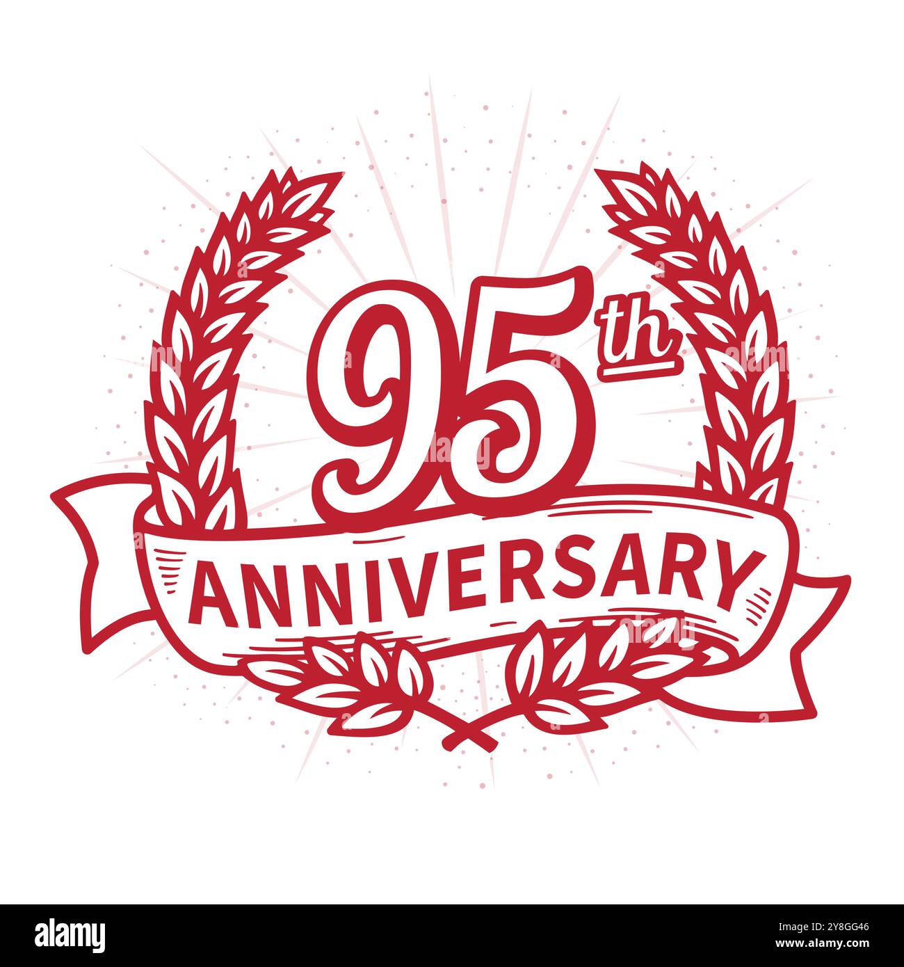 95 years anniversary celebration logotype. 95th anniversary logo ...