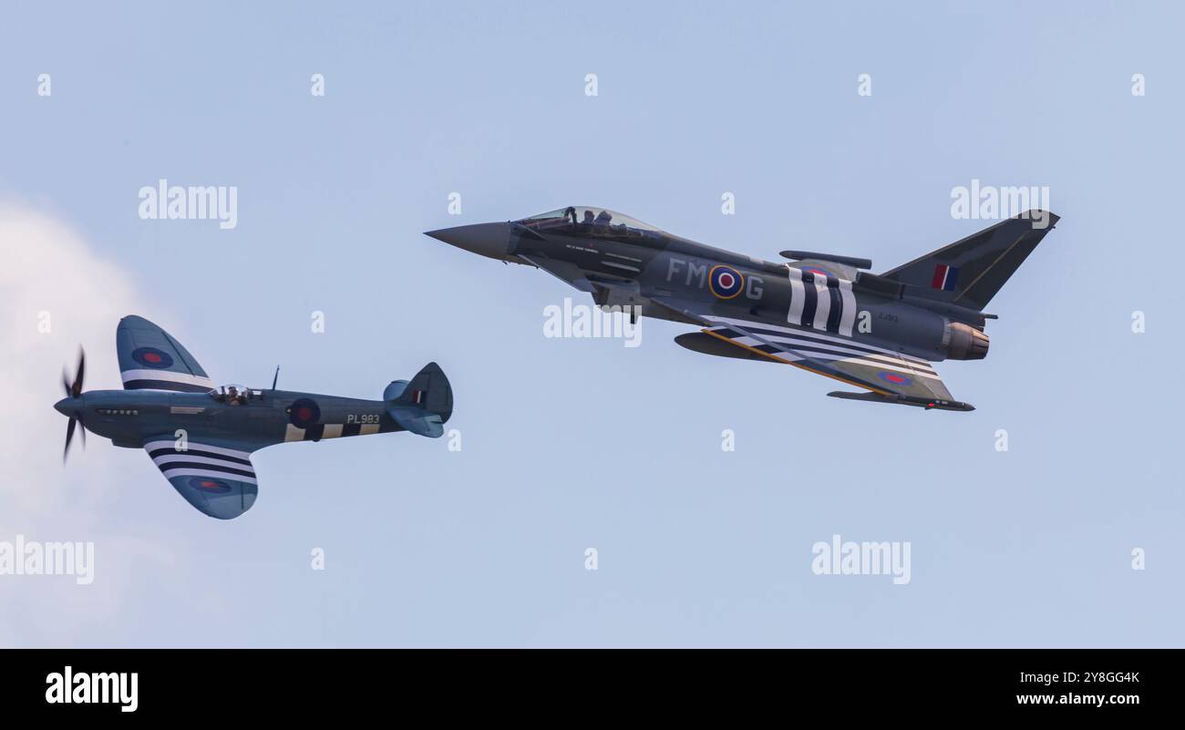 Duxford, Cambridgeshire, UK. 5th Oct 2024. An RAF Eurofighter Typhoon ...