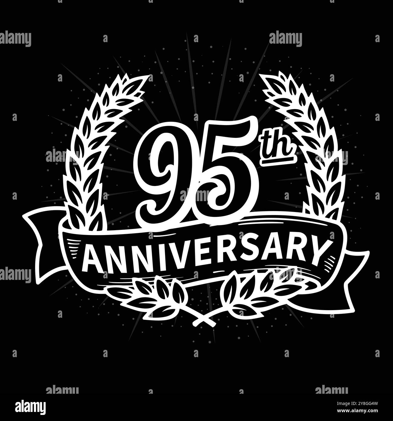 95 years anniversary celebration logotype. 95th anniversary logo ...
