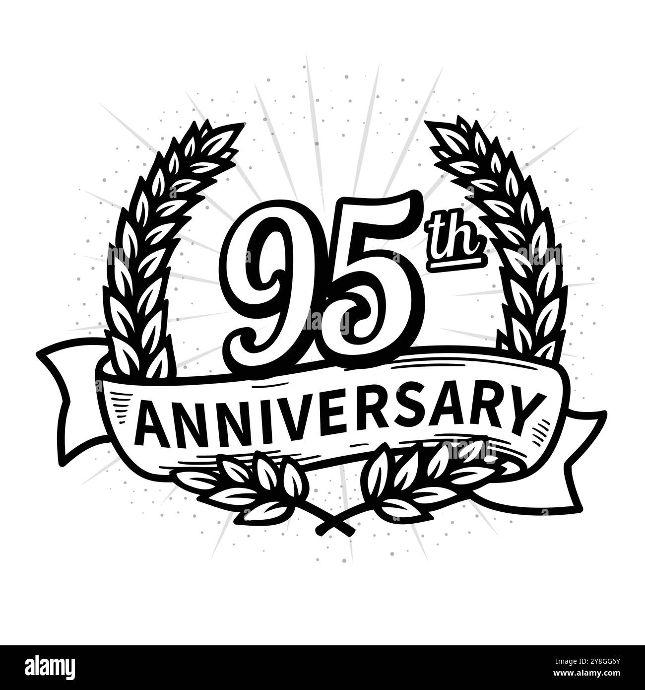 95 years anniversary celebration logotype. 95th anniversary logo ...
