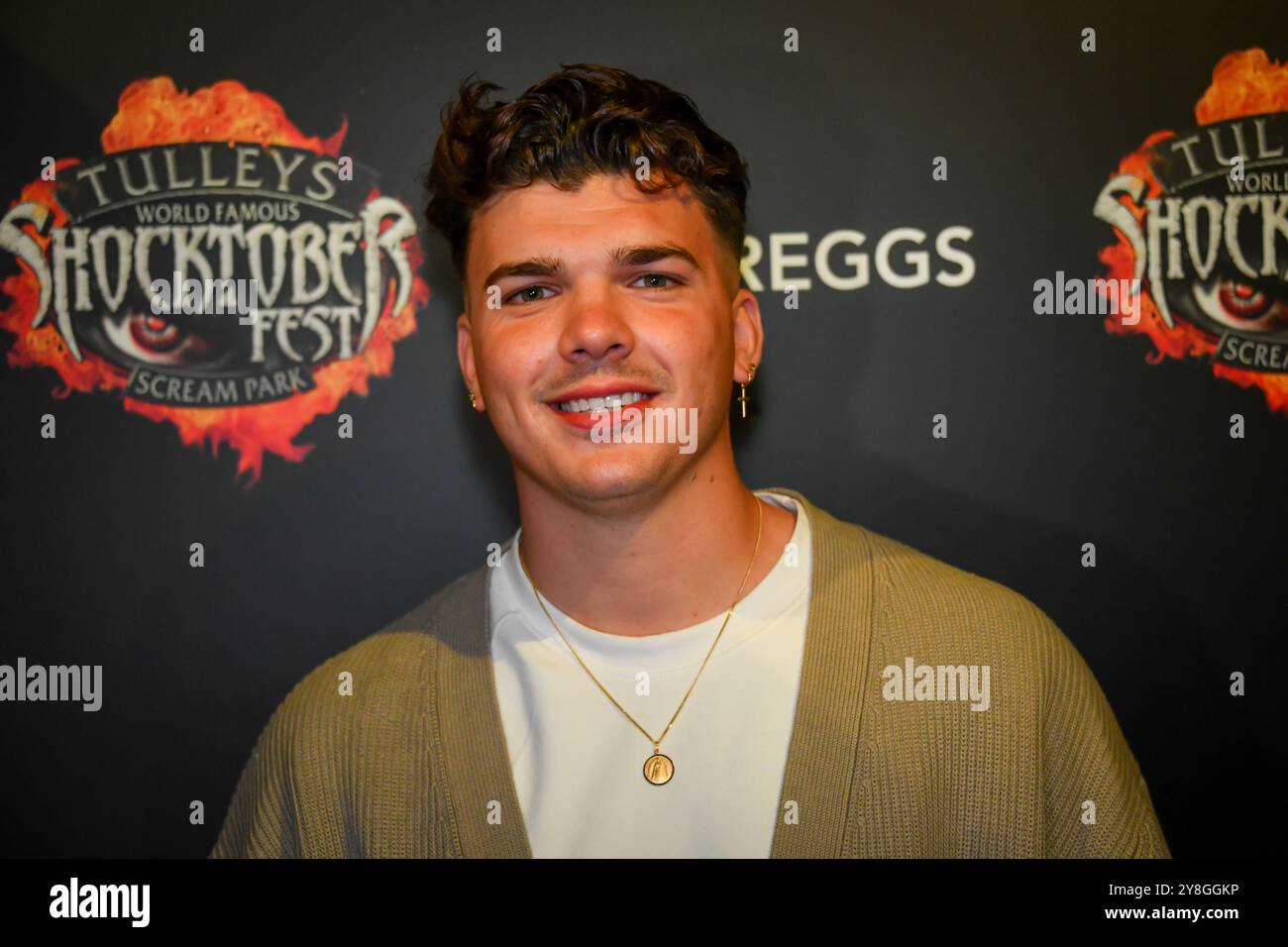 Crawley, UK. 4th Oct, 2024. BBC Traitors winner Harry Clark at Tulleys ...