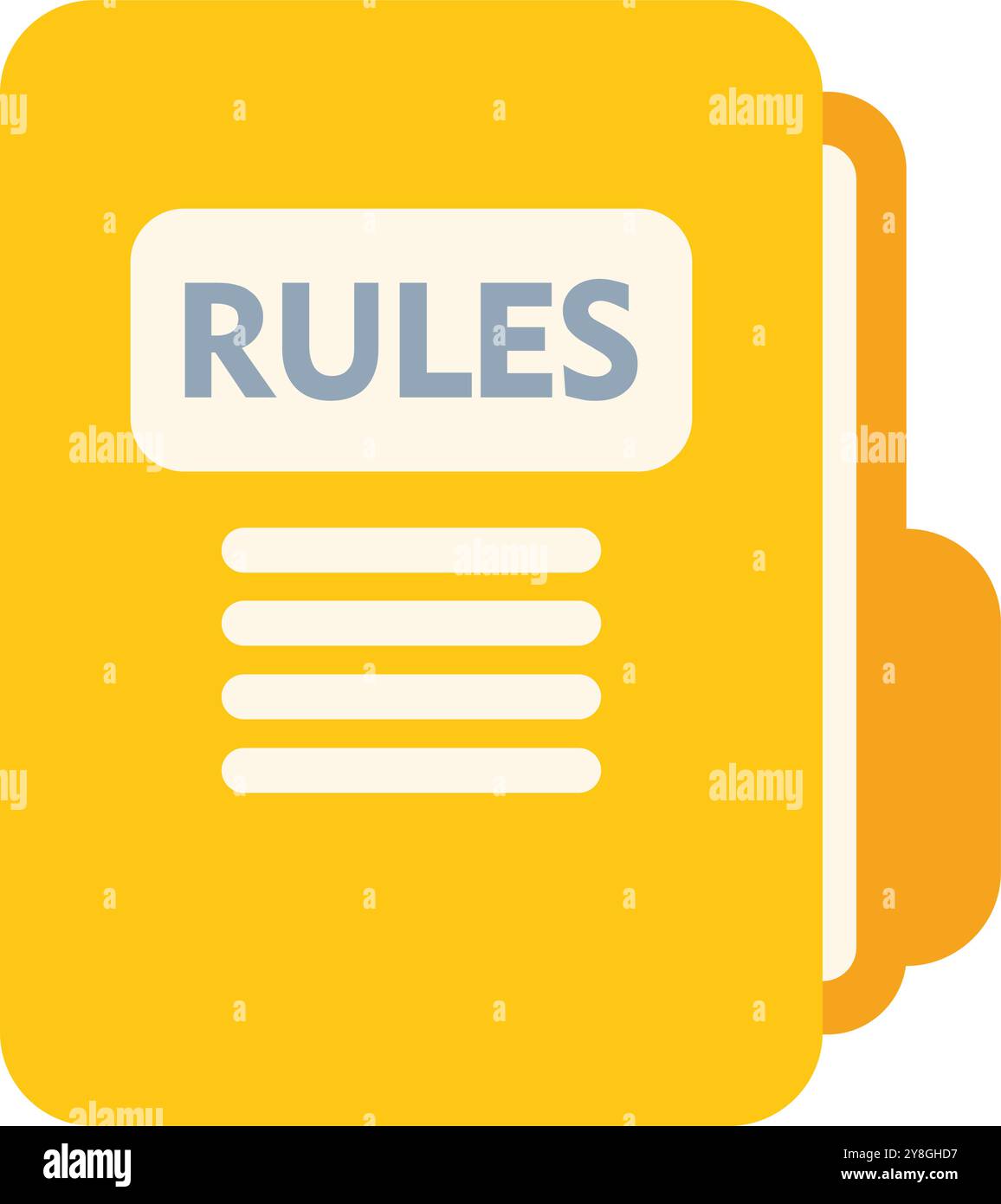Simple yet effective icon illustrating the concept of rules and ...