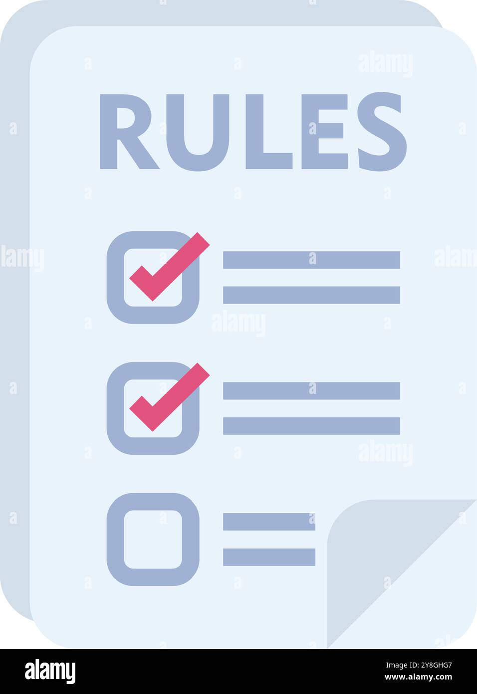 Rules checklist icon representing regulations, compliance, policies ...