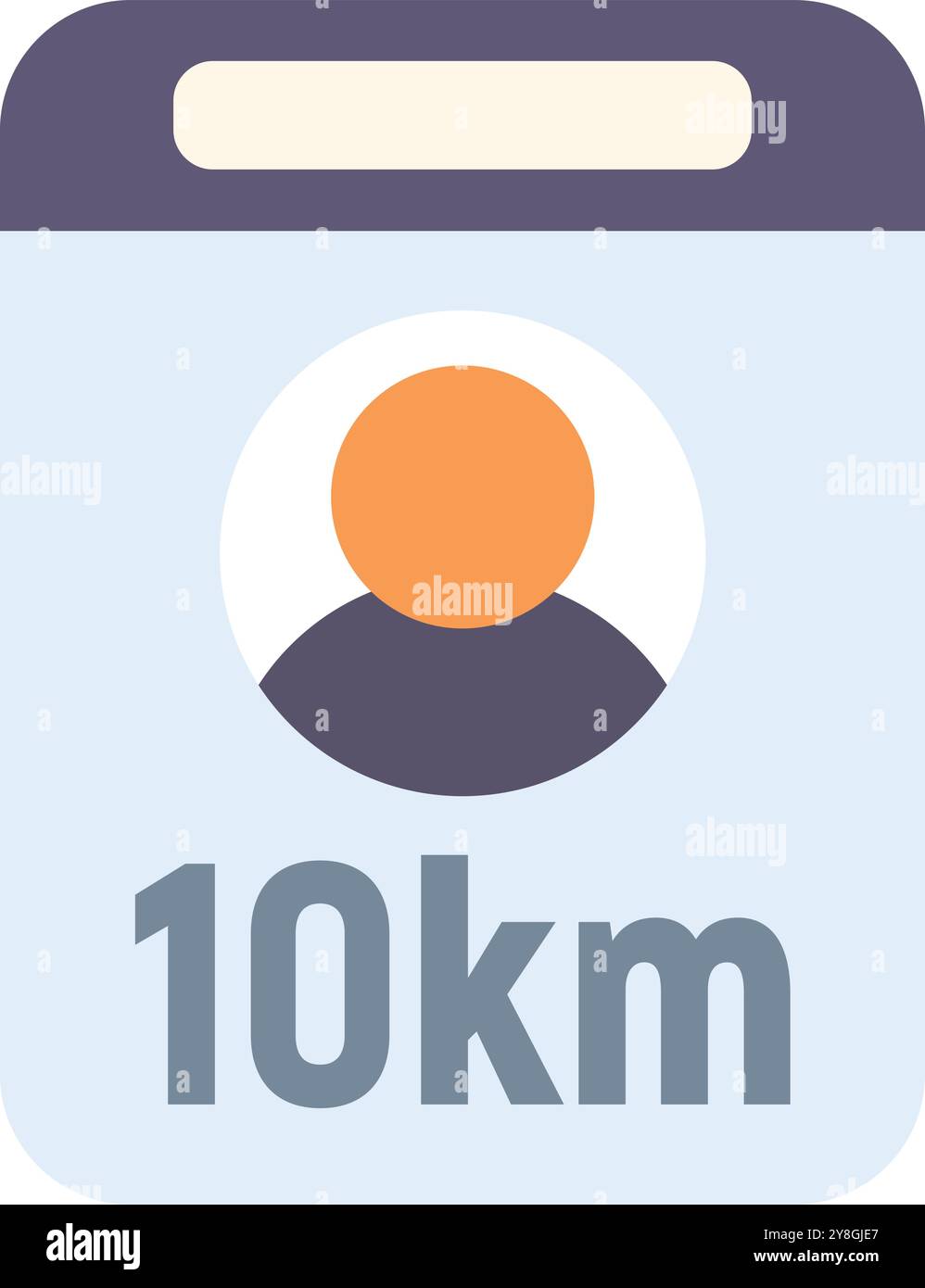 Running race bib number with an avatar icon, indicating participation ...