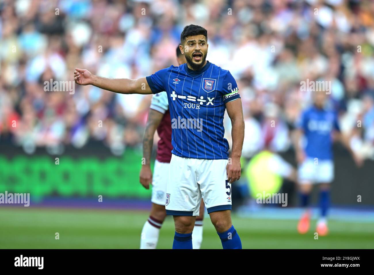 London, UK. 5th Oct, 2024. Sam Morsy of Ipswich Town during the West ...