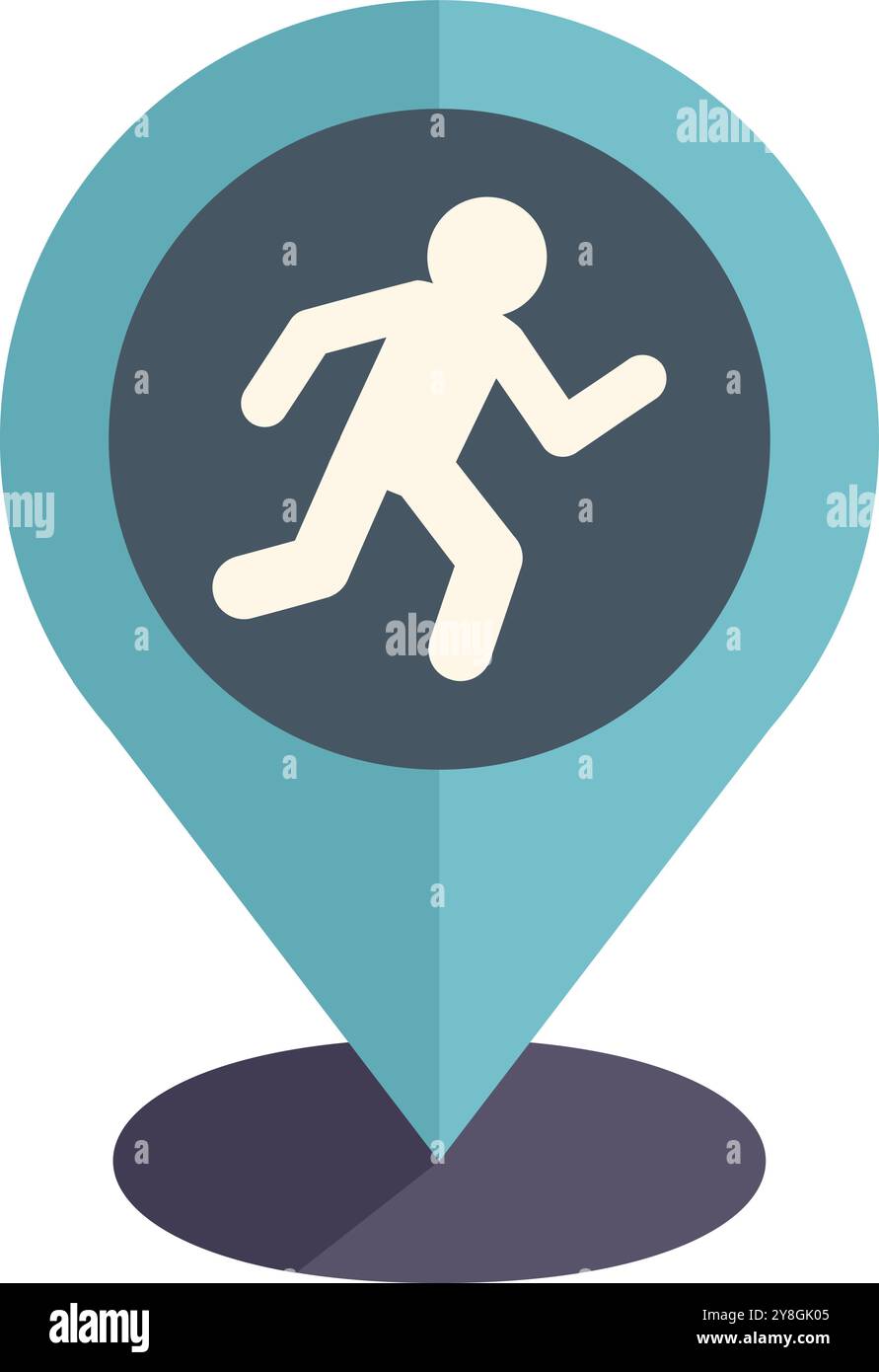 Map showing fitness route Stock Vector Images - Alamy