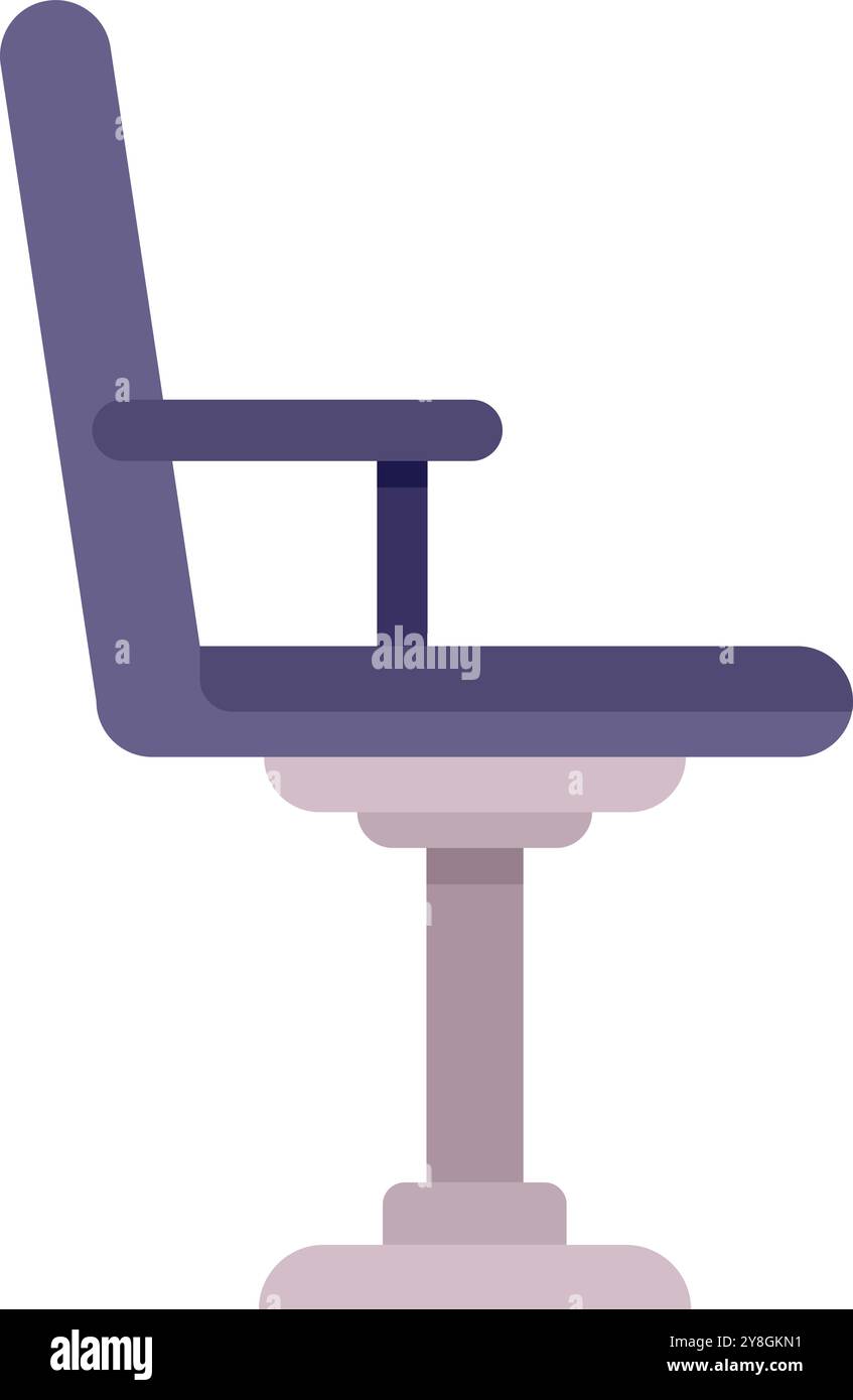 Simple and minimal representation of an office chair standing sideways ...