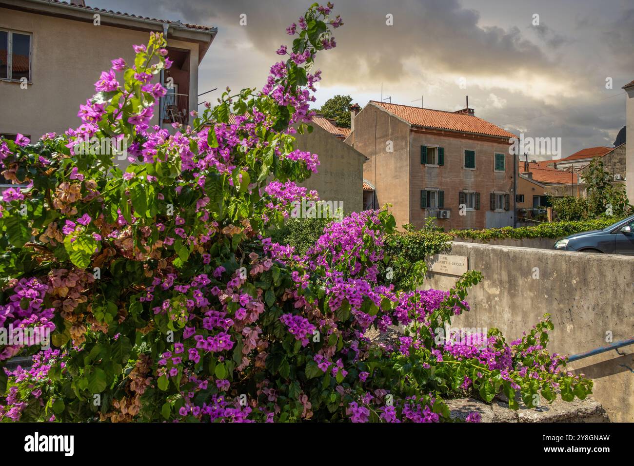 Old beautifully decorated buildings in a historic old town. Image from ...